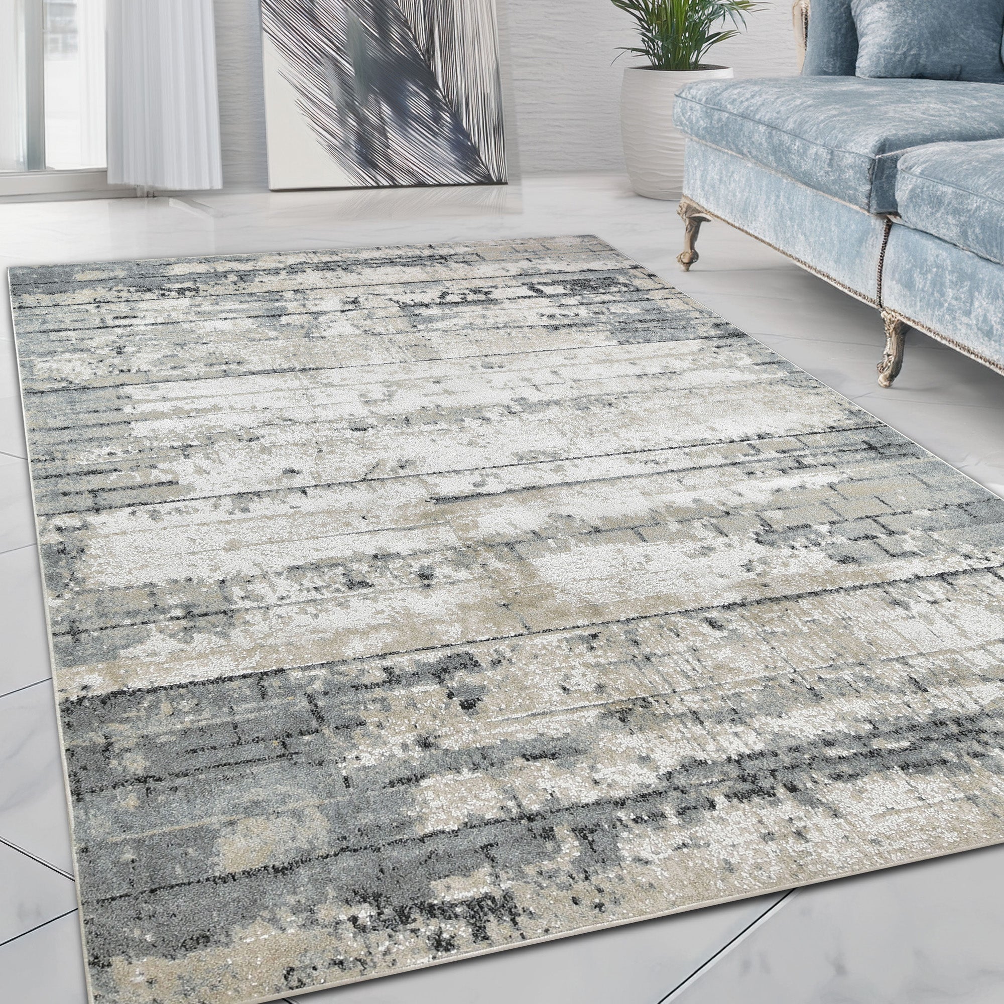 Modern Abstract Weathered Wall Rug – Soft, Durable & Stylish